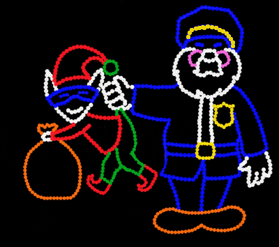 SANTA COP WITH ELF