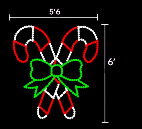 XL CROSSED CANDY CANES