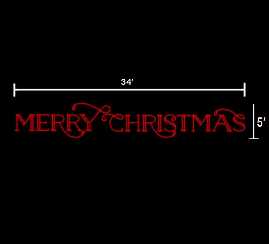 LARGE MERRY CHRISTMAS SIGN