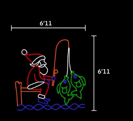 SANTA FISHING ON DOCK