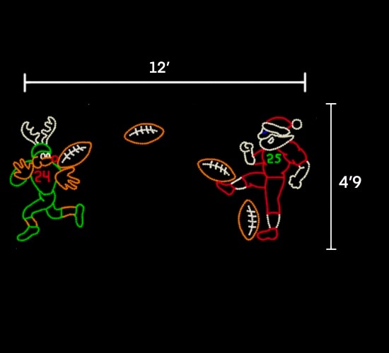 SANTA AND RUDY PLAYING FOOTBALL