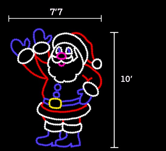 NEW SANTA CLAUS WAVING 10 FT